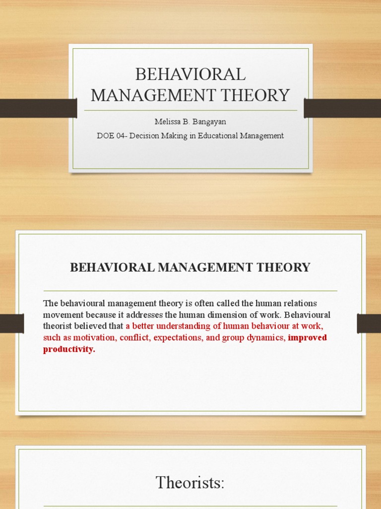 Behavioral Theory for Educators | PDF | Human Nature | Psychology