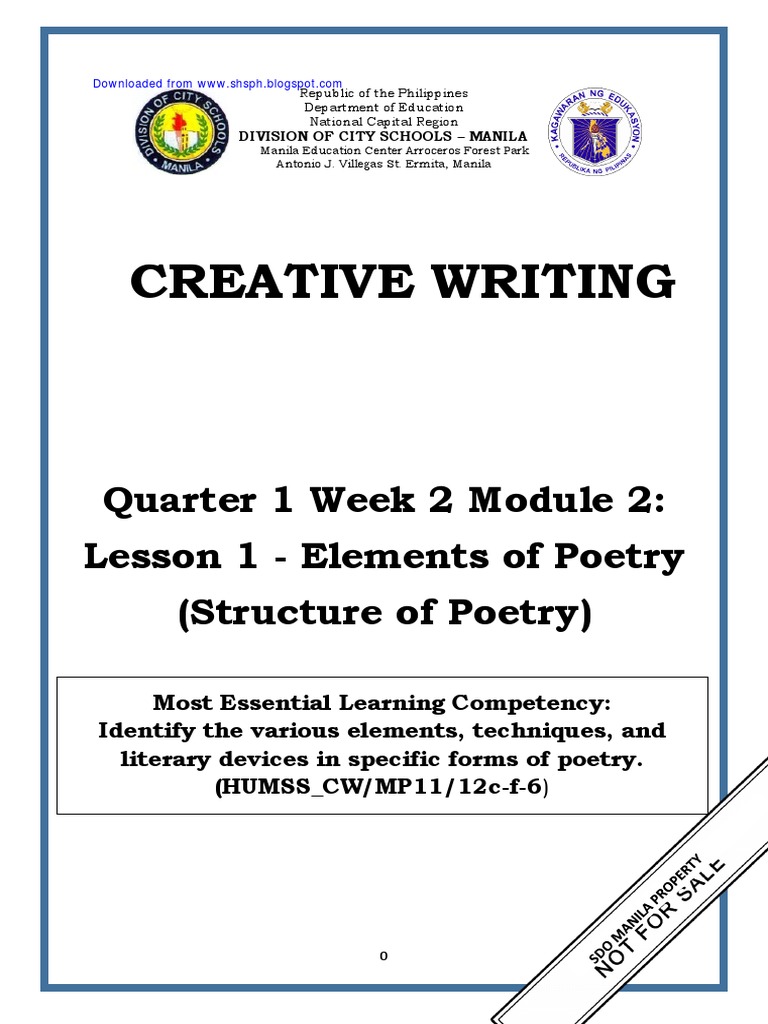 Creative Writing Module 2 | PDF | Sonnets | Poetry
