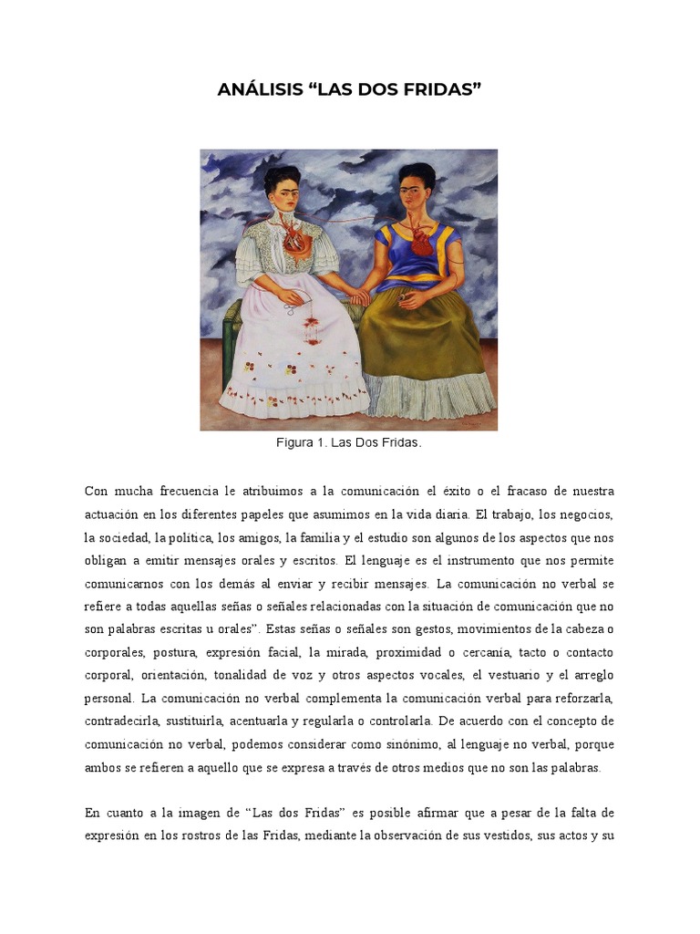 Análisis "Las Dos Fridas" | PDF | Comunicación no verbal | La ...