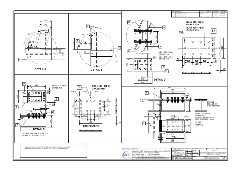 5.detail A, B, C & H, Mounting Plates 15 & 17-Rev A2 | PDF | Industrial ...