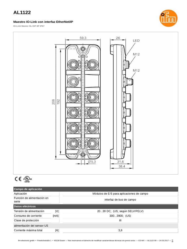 Maestro IO-Link EtherNet/IP IP67 | PDF | Transmisión de datos ...