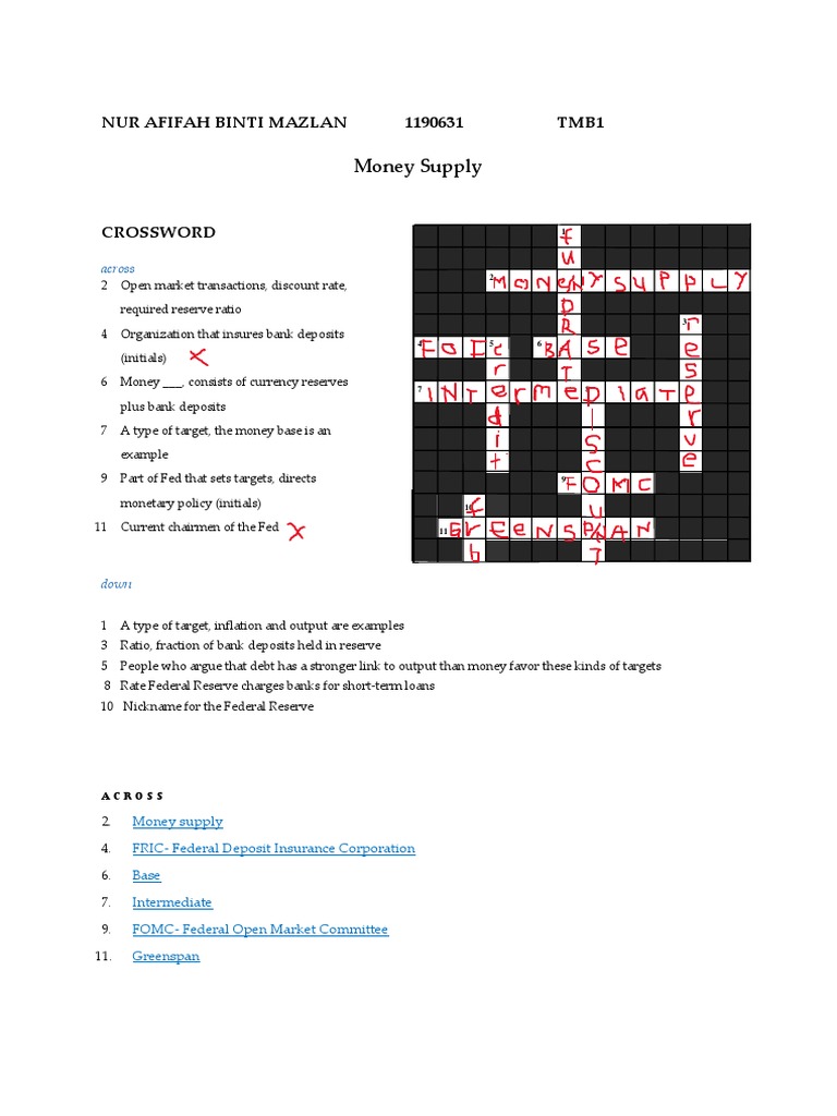 Money Supply - Students | PDF | Federal Reserve | Money Supply