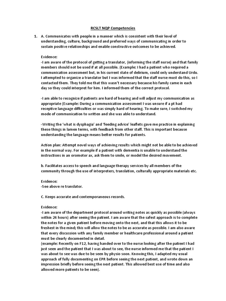 1 RCSLT | PDF | Patient | Speech Language Pathology