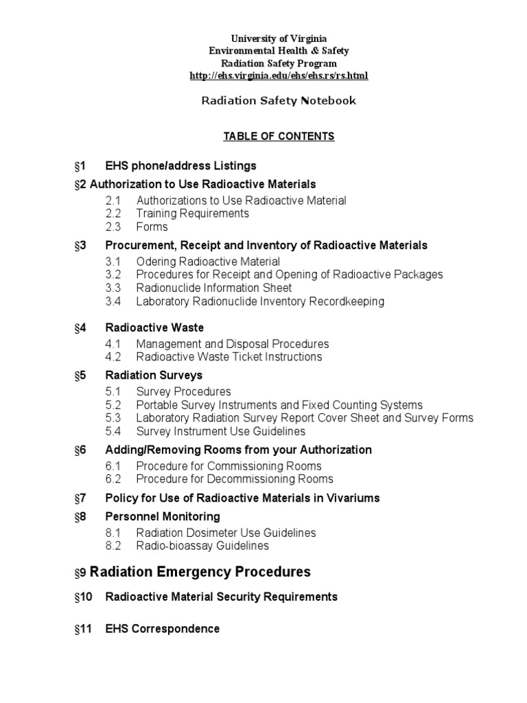 Radiation Safety - Notebook | PDF | Radioactive Contamination ...