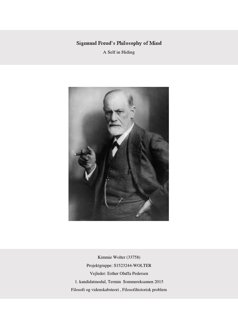 Freud's Philosophy of Mind Analysis | PDF | Id | Consciousness