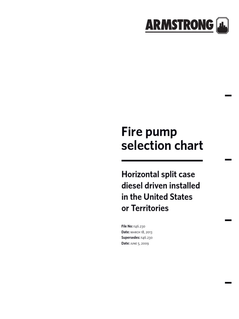 Diesel Fire Pump Selection Chart | PDF | Engines | Horsepower