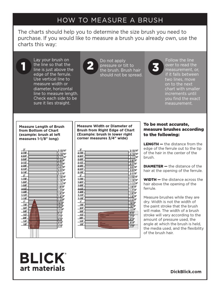 Measuring Round Brush Sizes Guide | PDF | Length | Pressure