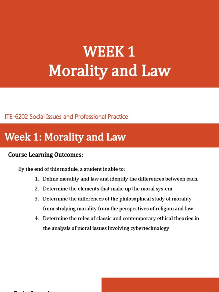 Morality vs. Law: Key Differences | PDF | Morality | Philosophical Theories