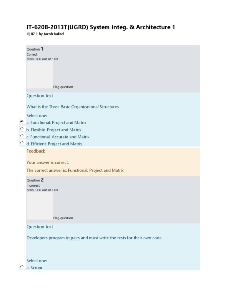 System-Integ.-Architecture-1-QUIZ-1 Pi Abe | PDF | System | Use Case
