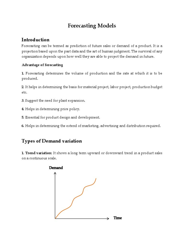 Forecasting Models Pdf Mean Squared Error Forecasting