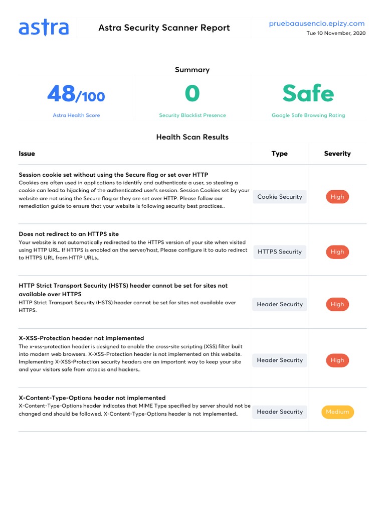 Website Security Vulnerabilities Report | PDF | Http Cookie | Hypertext Transfer Protocol