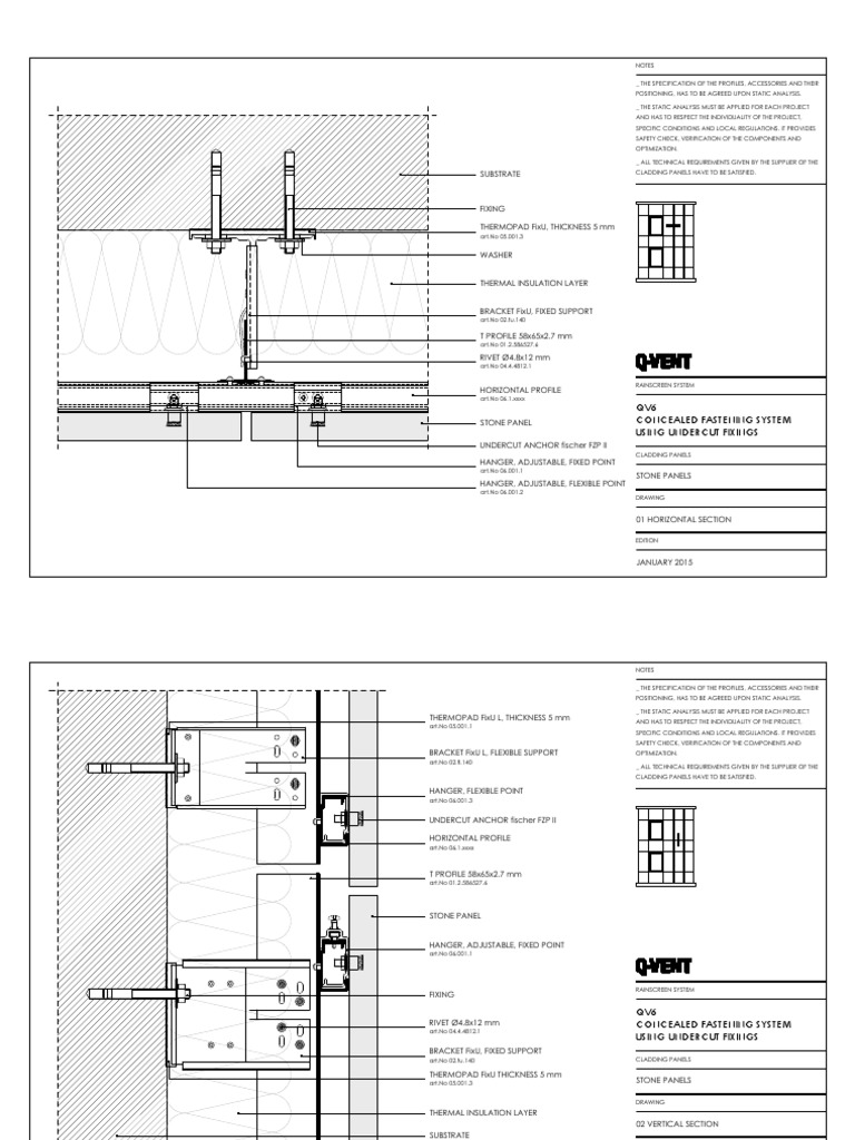 QV6 Stone Panels Undercut 14 01 2015 PDF | PDF | Building Insulation ...