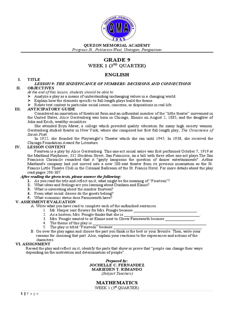 Grade 9 Outline (Week 1) - 3RD QTR | PDF | Volcano | Lava