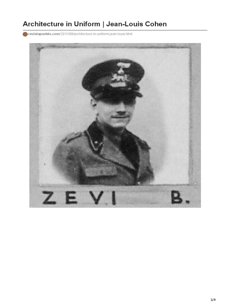 Architecture in Uniform Jean-Louis Cohen | PDF | Auschwitz ...