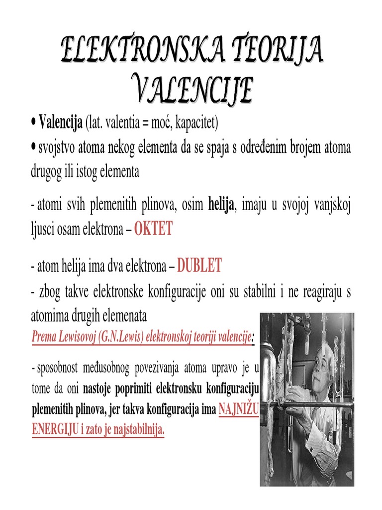 Elektronska Teorija Valencije | PDF