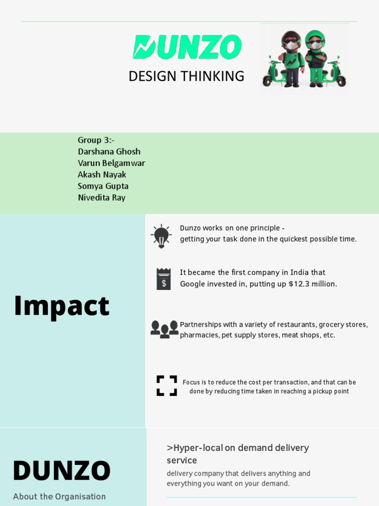 Dunzo Design Thinking | PDF | Marketing | Economies