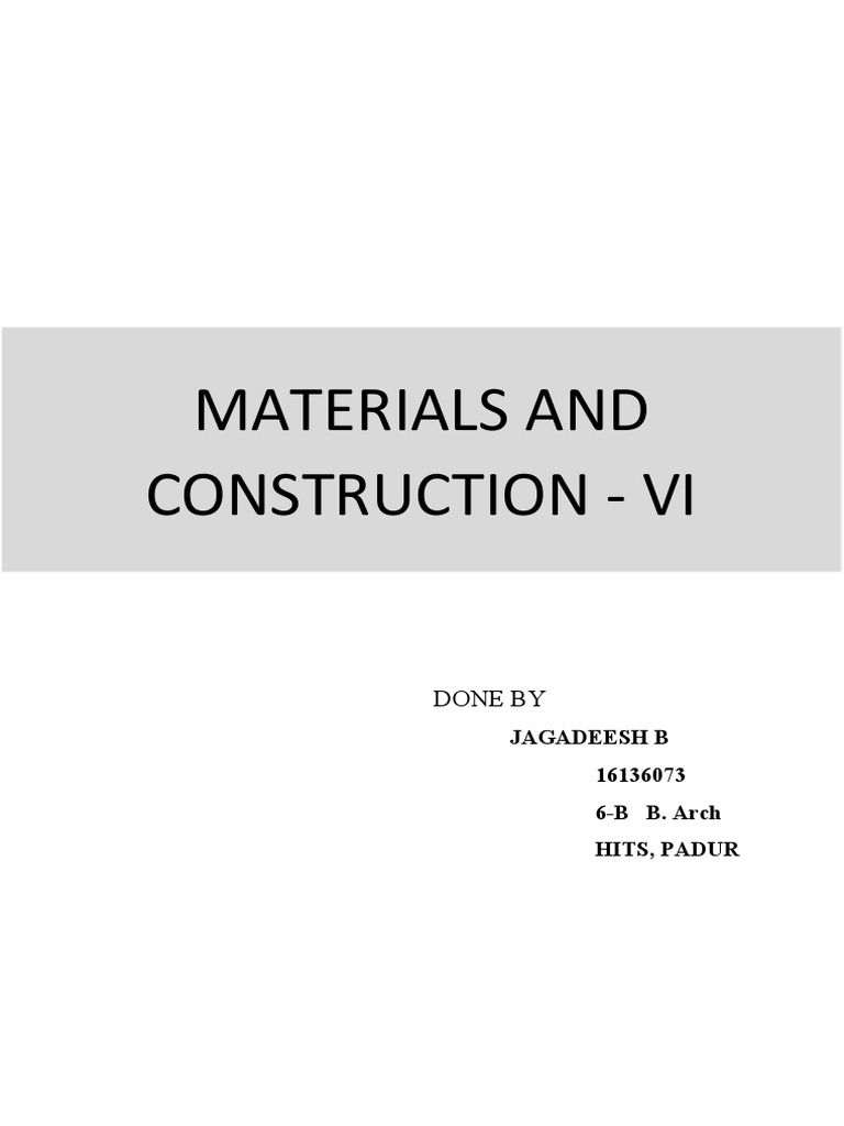Materials and Construction - Vi: Done by | PDF | Composite Material ...