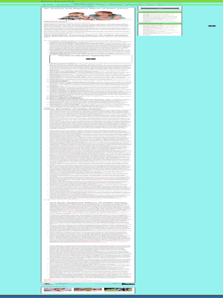 25+ Positive and Negative Effects of Video Games - Raise Smart Kid ...