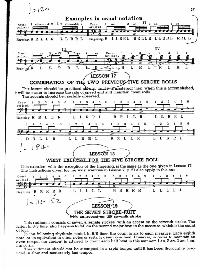 Buddy Rich Drum Method - Modertation of Snare Drum Rudiments 28 | PDF Buddy Rich Drum Method - Modertation of Snare Drum Rudiments 28 | PDF