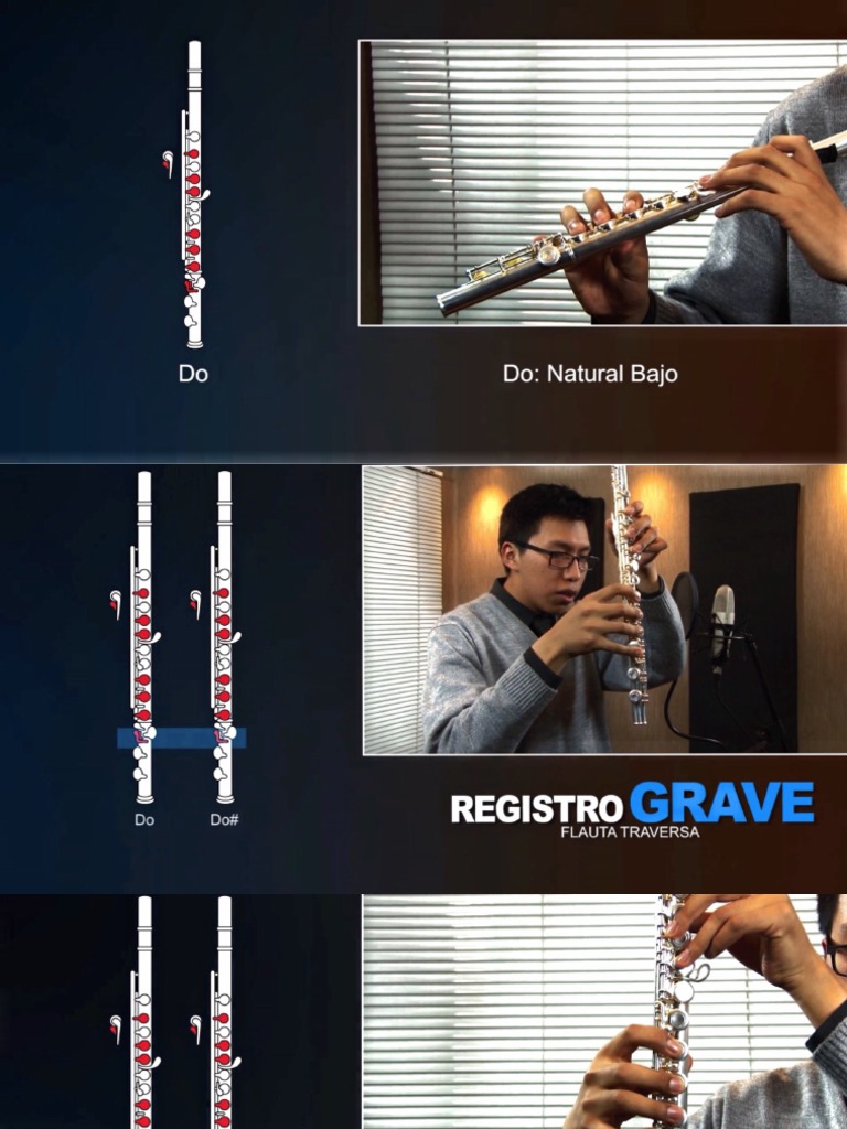 Posiciones Flauta Transversal Notas PDF | PDF