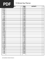 15 Minute Day Planner | PDF