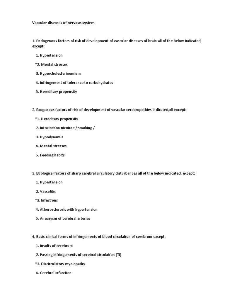 16 Vascular Diseases of Nervous System-Q | PDF | Thrombosis | Stroke