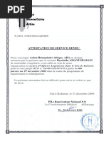 Attestation de Service Rendu | PDF