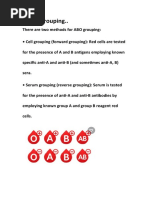 SOPs For Blood Grouping | PDF | Blood Type | Blood Plasma