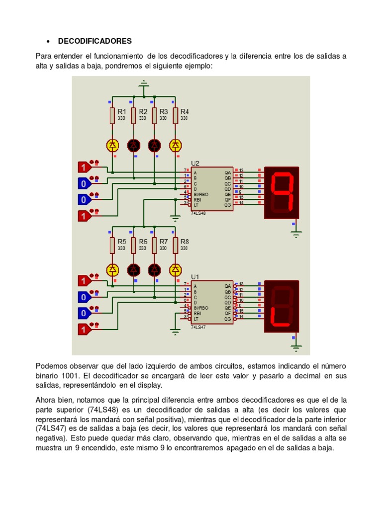 Codificadores y Decodificadores en Digitales | PDF | Ingeniería ...