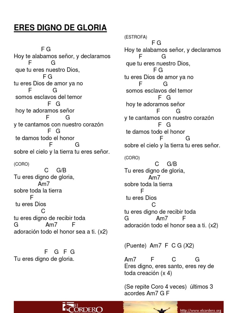 Eres Digno de Gloria | PDF