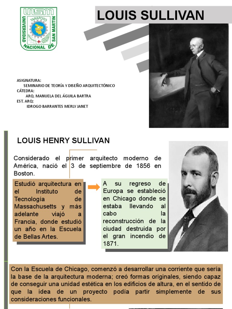 Louis Sullivan | PDF | Diseño arquitectonico | Arquitectura