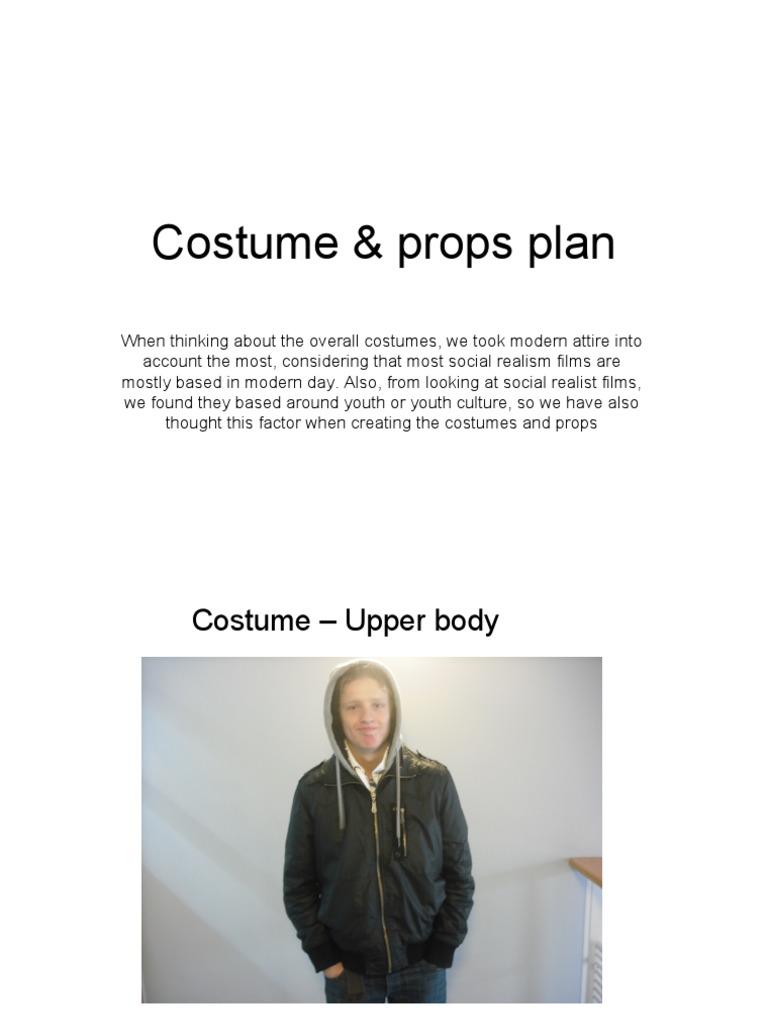 Youth Culture Costume & Props Plan | PDF | Social Science