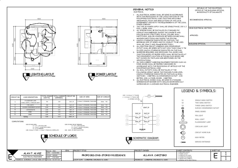Legend & Symbols:: Lighting Layout Power Layout | PDF | Civil ...