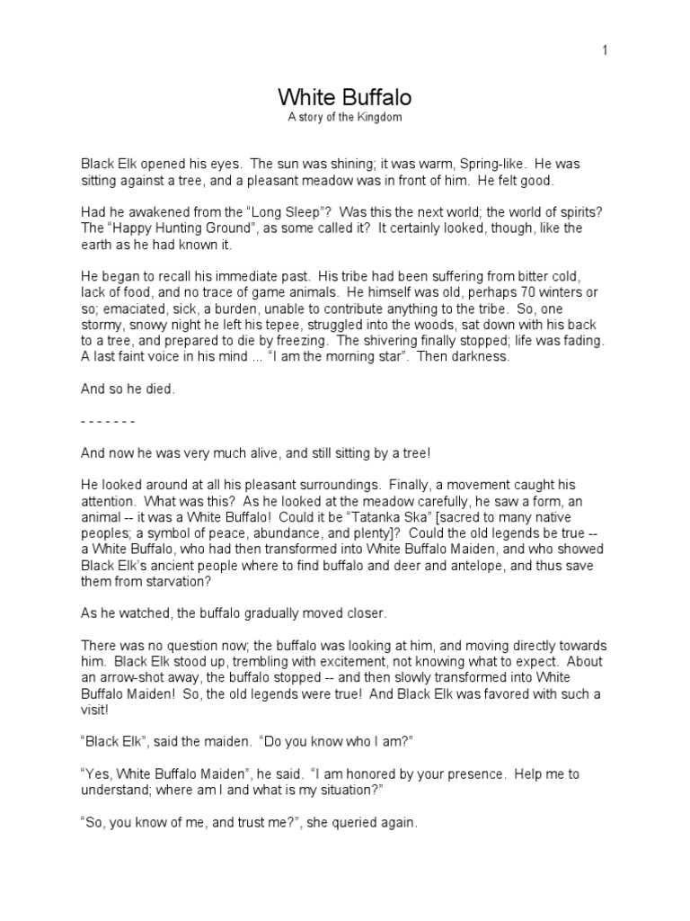 White Buffalo: A Story of The Kingdom | PDF | First Epistle To The ...