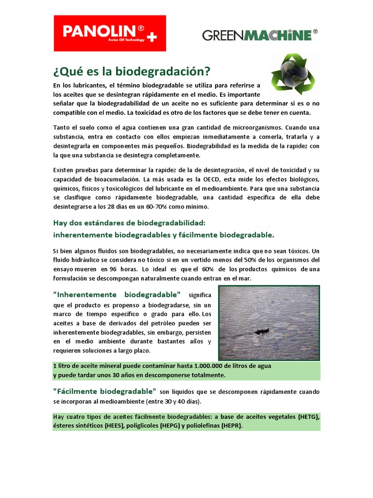 Qué Es La Biodegradación | PDF | Petróleo | Biodegradación