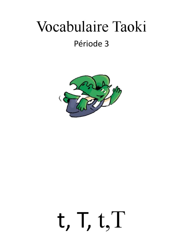 Vocabulaire Taoki - Période 3 | PDF | Nourritures