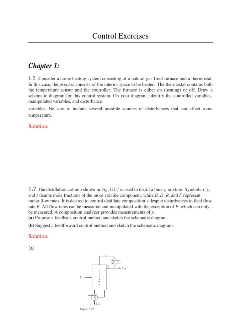 Control System Exercises and Solutions | PDF | Flow Measurement ...