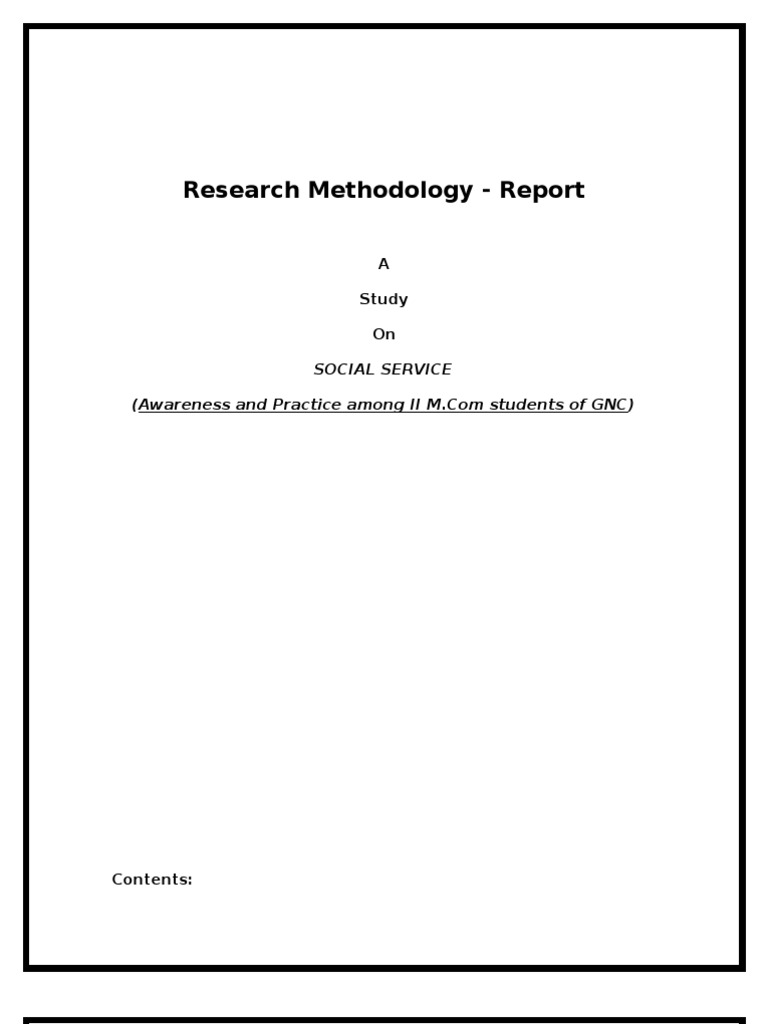 Research Methodology Report A Study On Pdf Energy Conservation