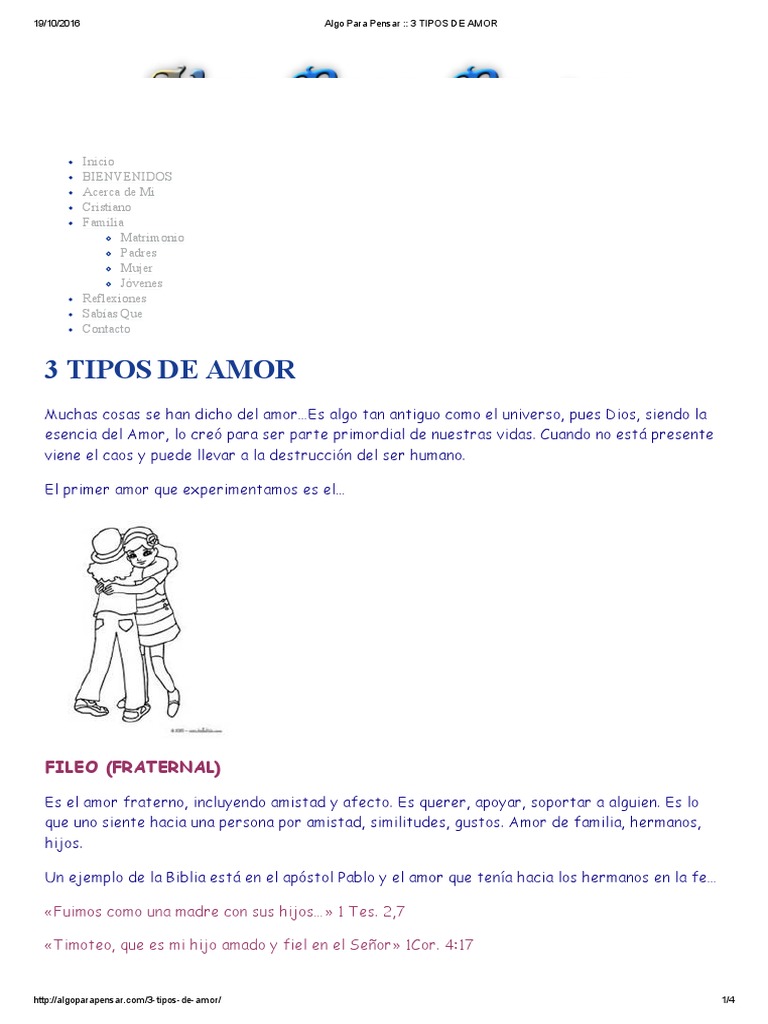 Algo para Pensar - 3 TIPOS DE AMOR | PDF | Cristo (título) | Amor