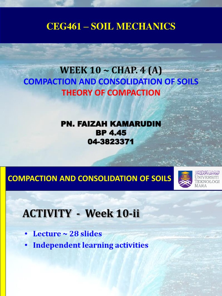Compaction and Consolidation of Soils 4a - Compaction | PDF | Soil ...