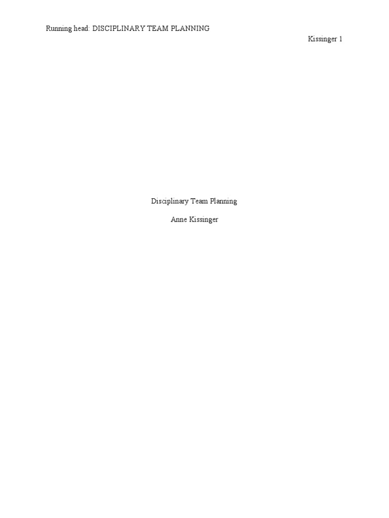 Interdisciplinary Project | PDF | Classroom | Teachers