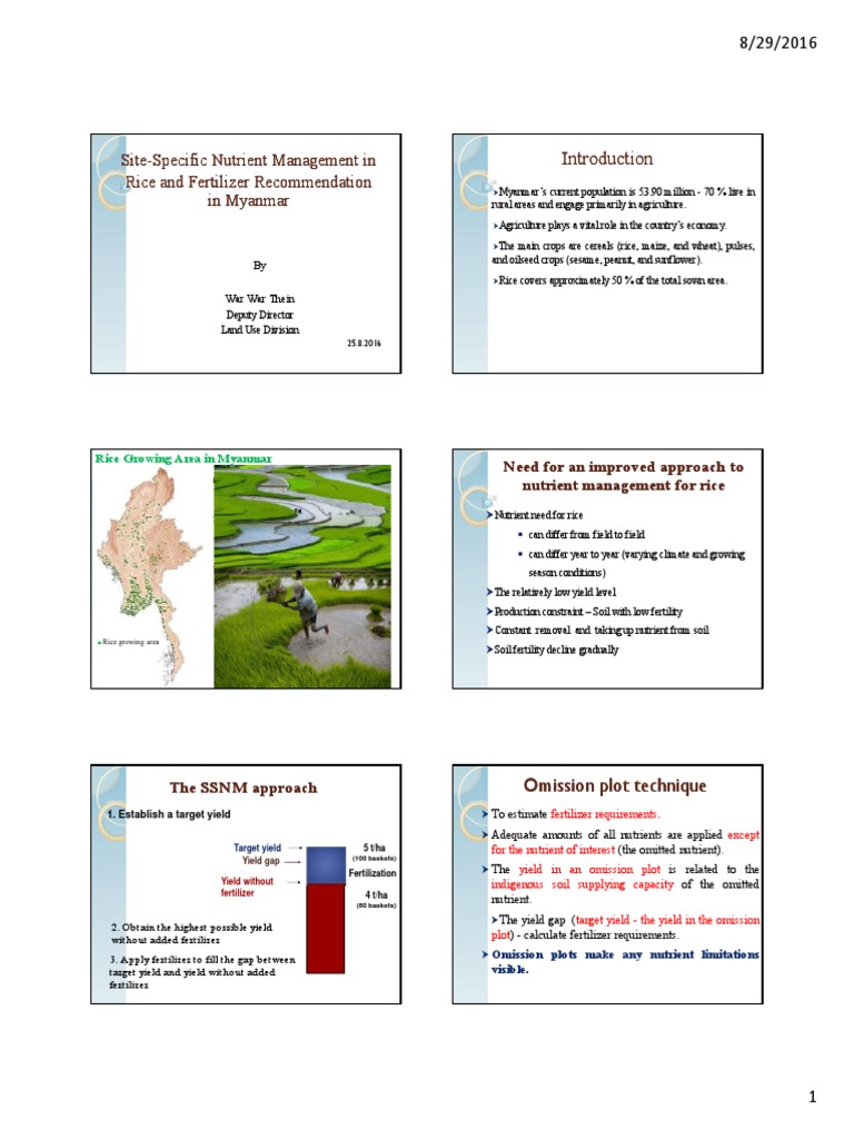 Omission Plot Technique PDF | PDF | Fertilizer | Rice