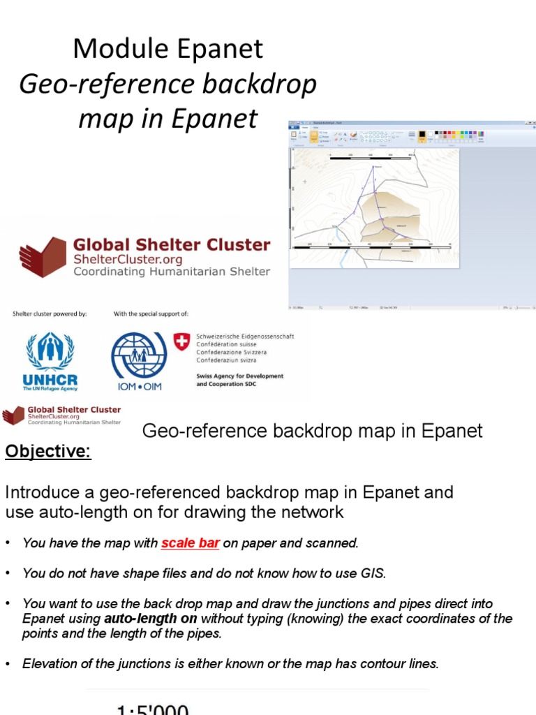 Presentation Epanet Part 3a Georeference Backdrop Map With Scan | PDF | Map | Computer Graphics
