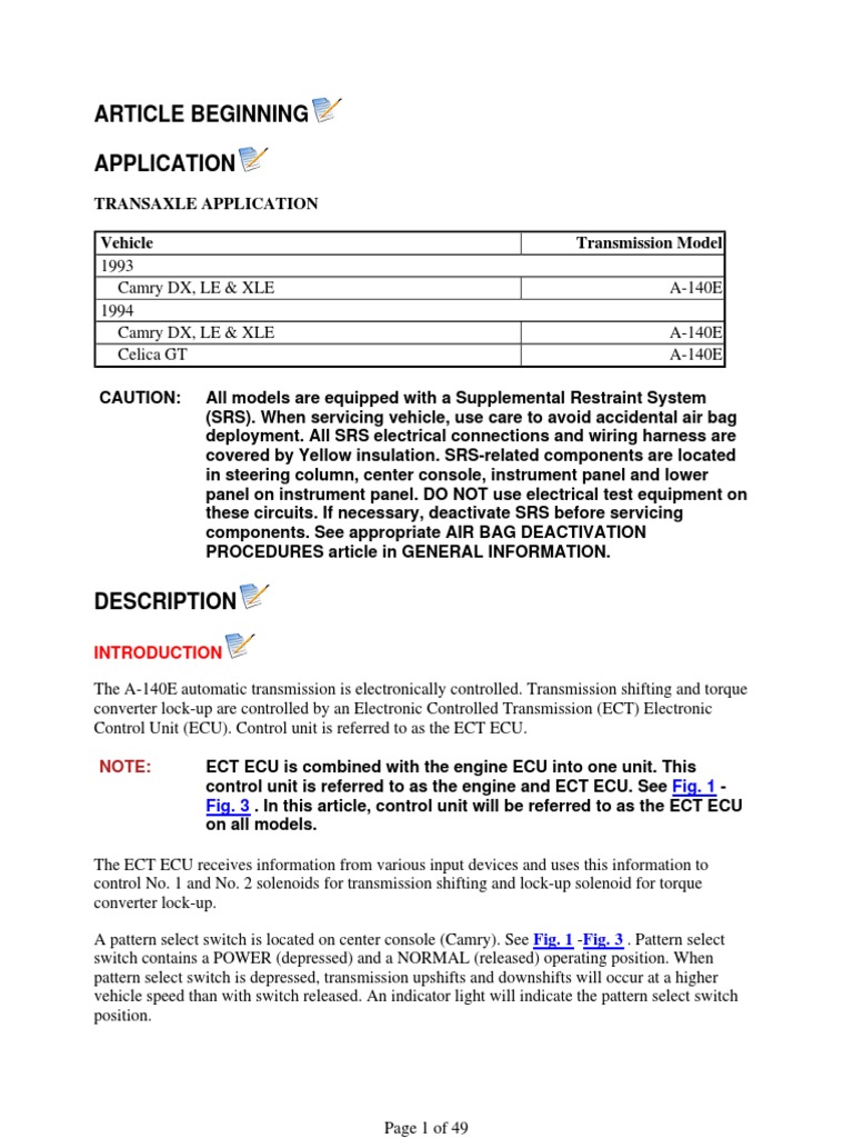 Diagnosis A140e | Download Free PDF | Transmission (Mechanics) | Throttle