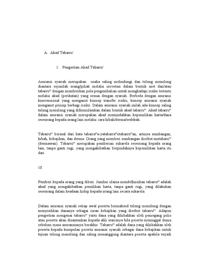 Materi Akad Tabarru | PDF