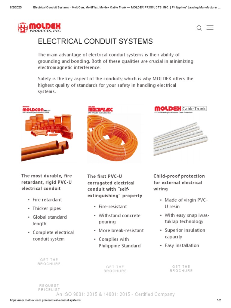 Electrical Conduit Systems MoldFlex | PDF | Polyvinyl Chloride ...