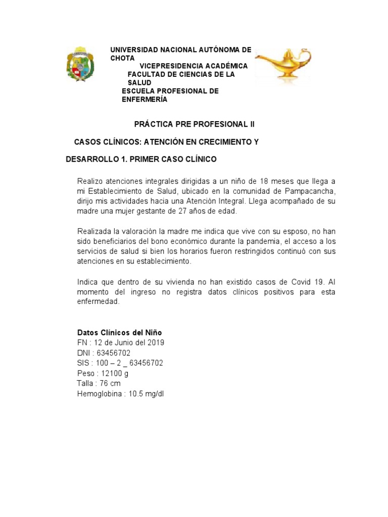 Caso Clínico de Cred 2 | PDF | Enfermería | Especialidades Medicas