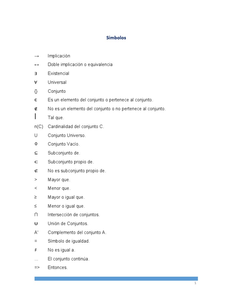 ING-INF119 Símbolos lógicos y proposiciones categóricas | PDF