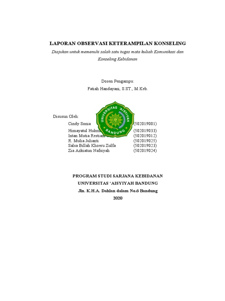 Zo. Kelompok 1 - Laporan Keterampilan Konseling-1 | PDF