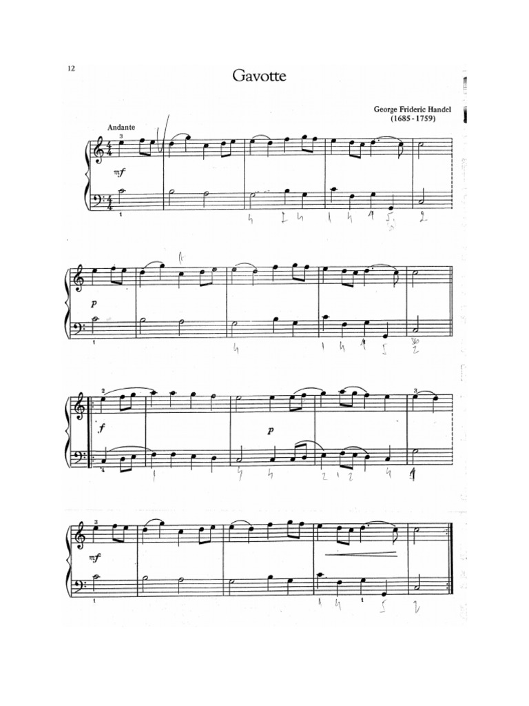 Handel - Gavotte | PDF